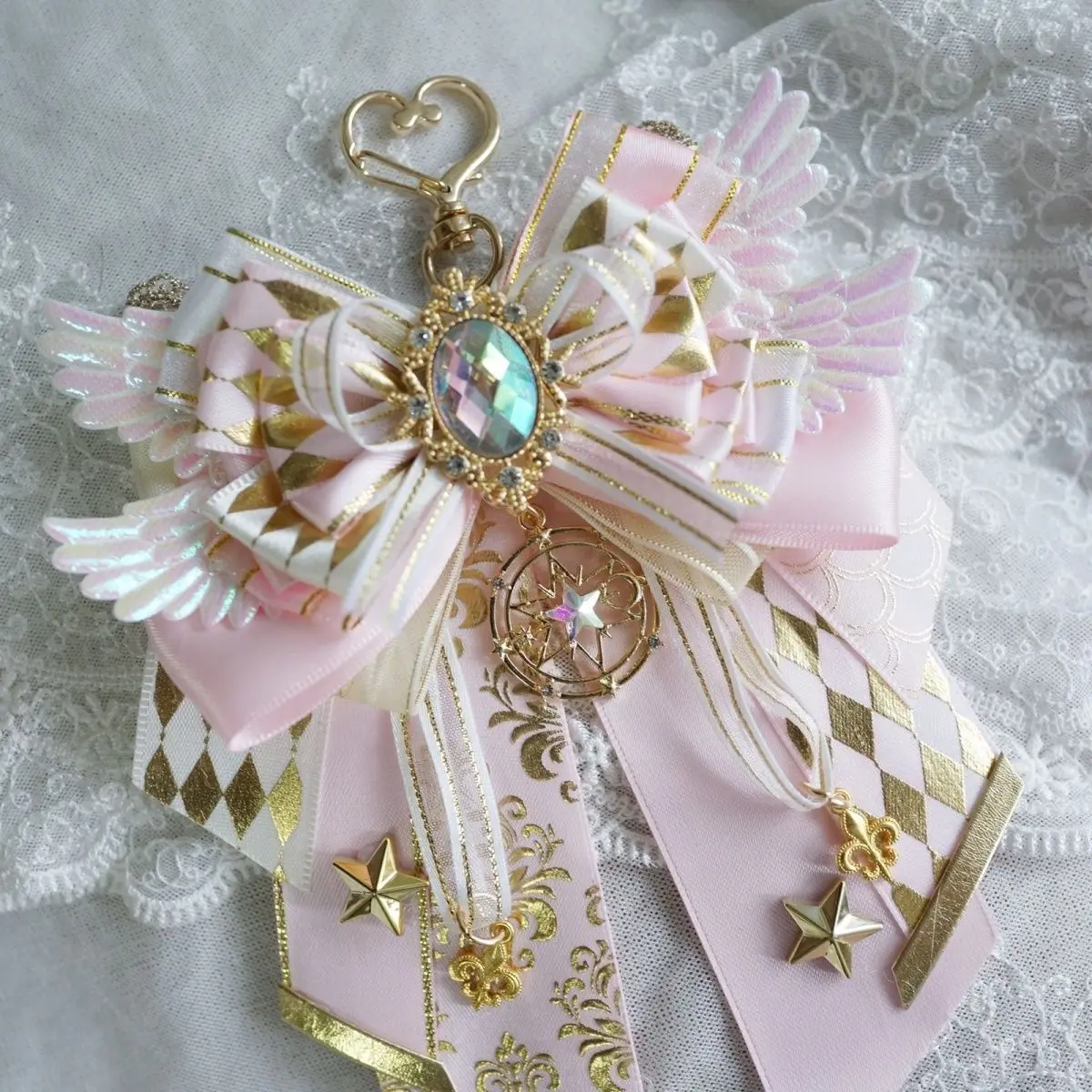 Luxury-Anime-Cosplay-Crafts-Bow-Ribbon-Ita-Bag-Carat-Rod-Accessories ...