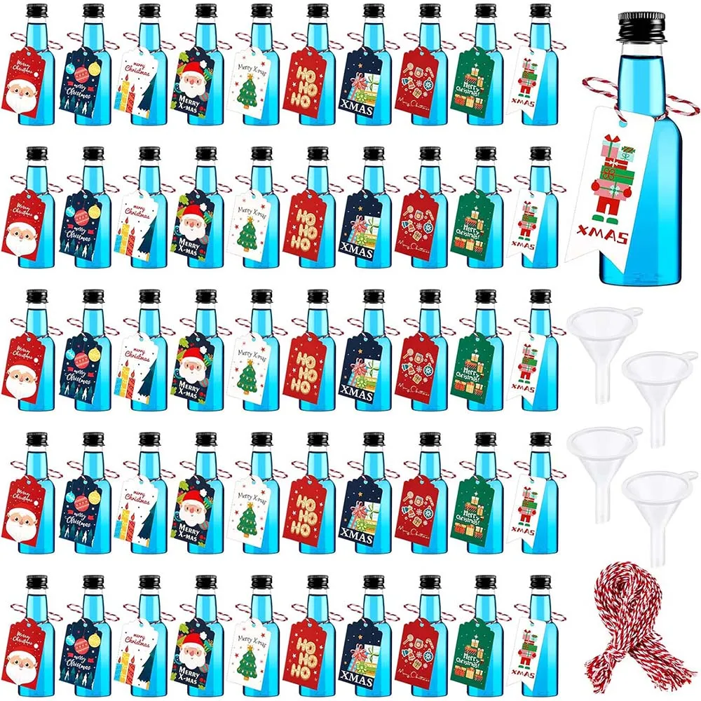 1-7oz-Christmas-Mini-Liquor-Bottles-Plastic-Empty-Spirit-Bottles-with ...