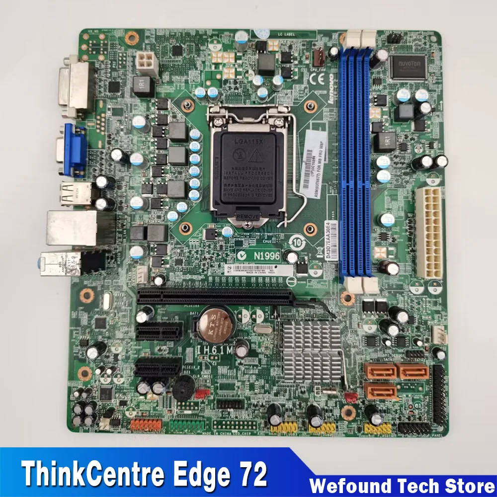 Motherboard-For-Lenovo-ThinkCentre-Edge-72-IH61M-H61-System-Mainboard ...