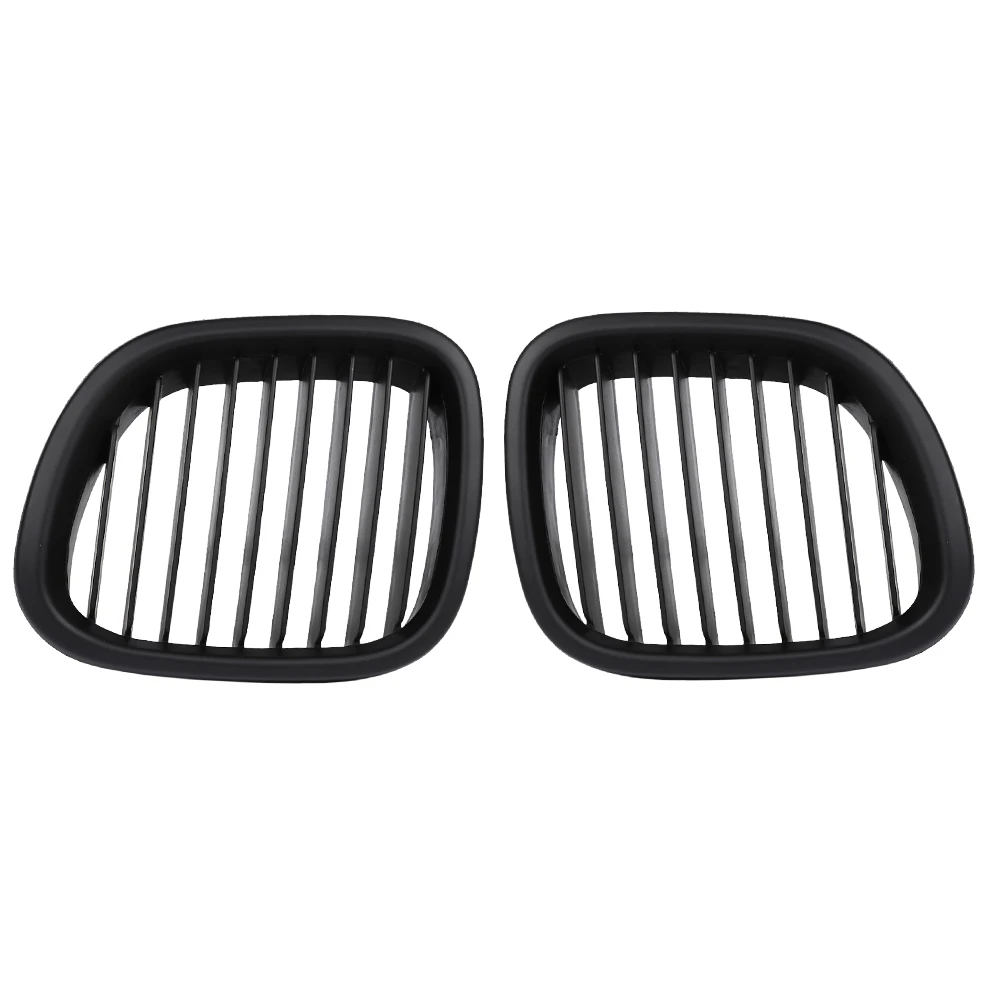 2pcs Front Insert Grille Trim Cover Single Slat Car Replacement Front ...