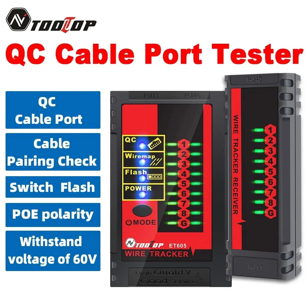 TOOLTOP-ET605-LAN-Network-QC-Cable-Port-Tester-Pairing-Check-Switch ...