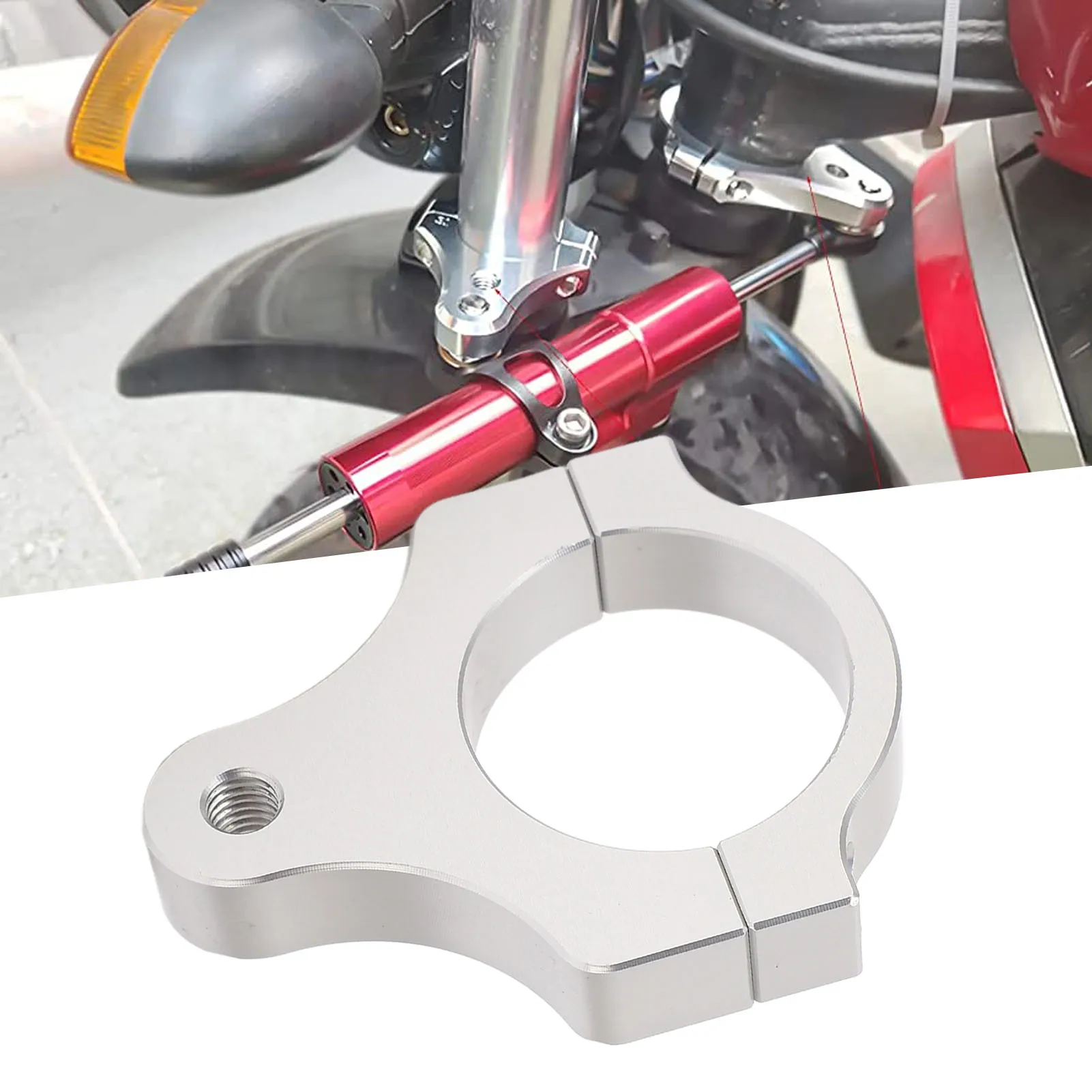Motorcycle-Steering-Damper-Fork-Frame-Mounting-Clamp-Vibrations ...