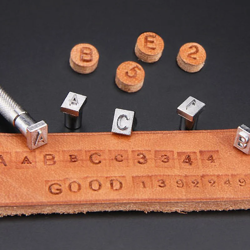 36pcs-Steel-Alphabet-Letter-Number-Leather-Stamp-Punch-Set-Leather ...