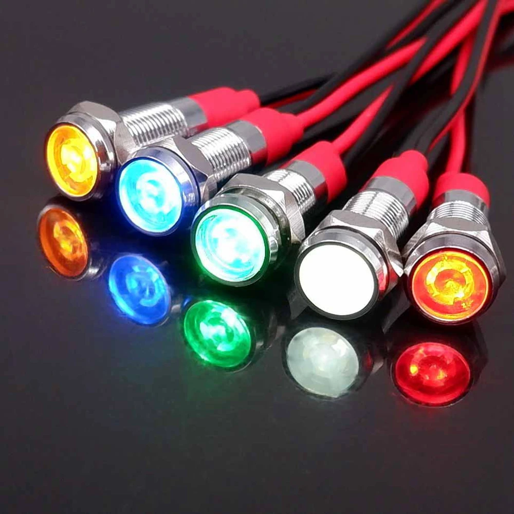 6mm Metal Power Indicator LED Signal Light Mini Indicator Light 3v 6v ...