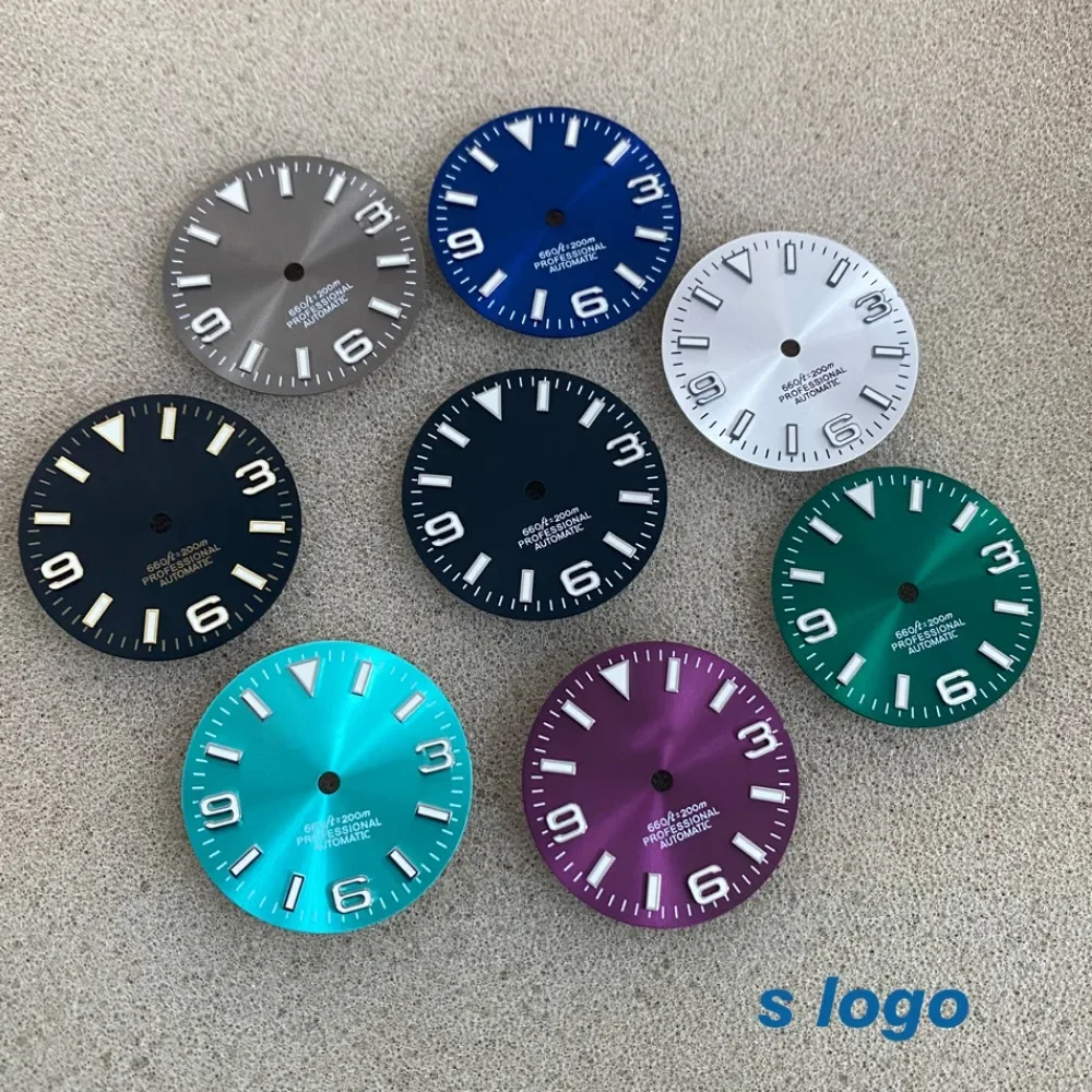28-5mm-Watch-Dial-369-Sun-Pattern-Modified-Green-Luminous-Watch-Faces ...