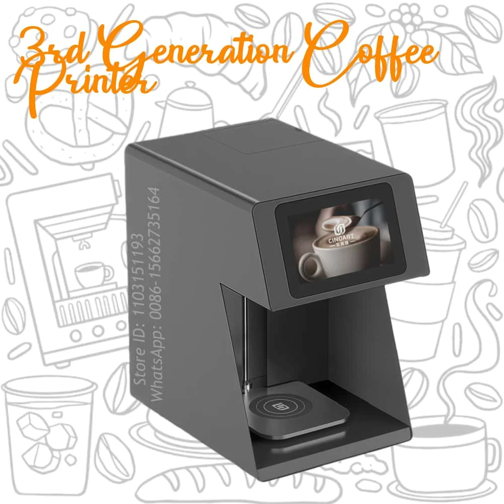Selfie 3D Edible Cake Latte Art Printing Machine New 600dpi Coffee ...