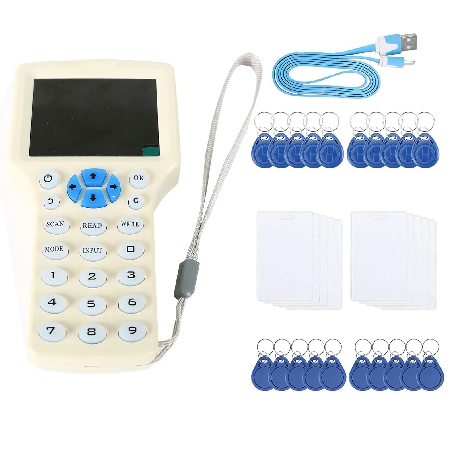 10-Frequency-NFC-Smart-Card-Reader-Writer-Duplicator-125K-13-56MHz-RFID ...