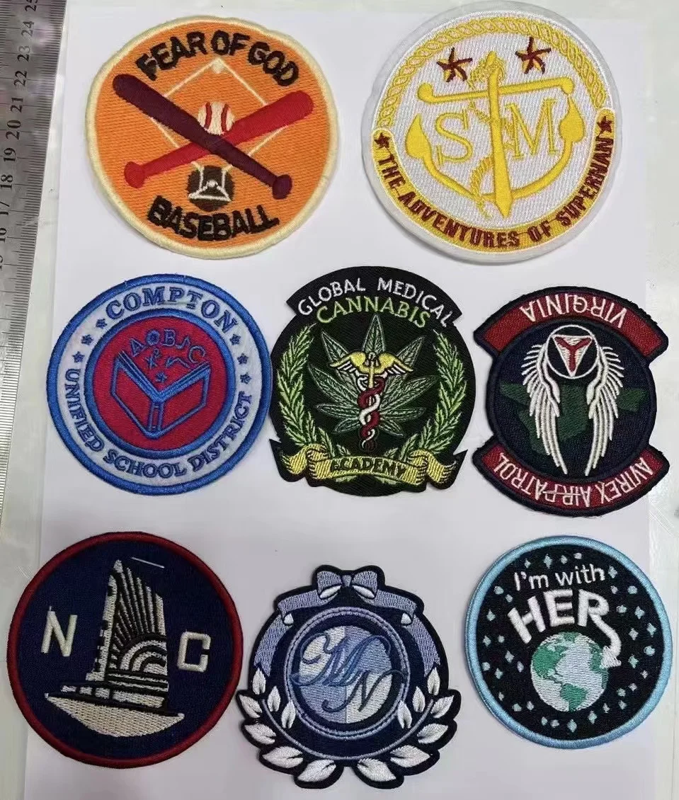 Custom-Personalized-Embroidery-Patches-Logo-Stripes-Badge-Hook-Loop-Or-Iron-On-For-Clothing-Hat ...