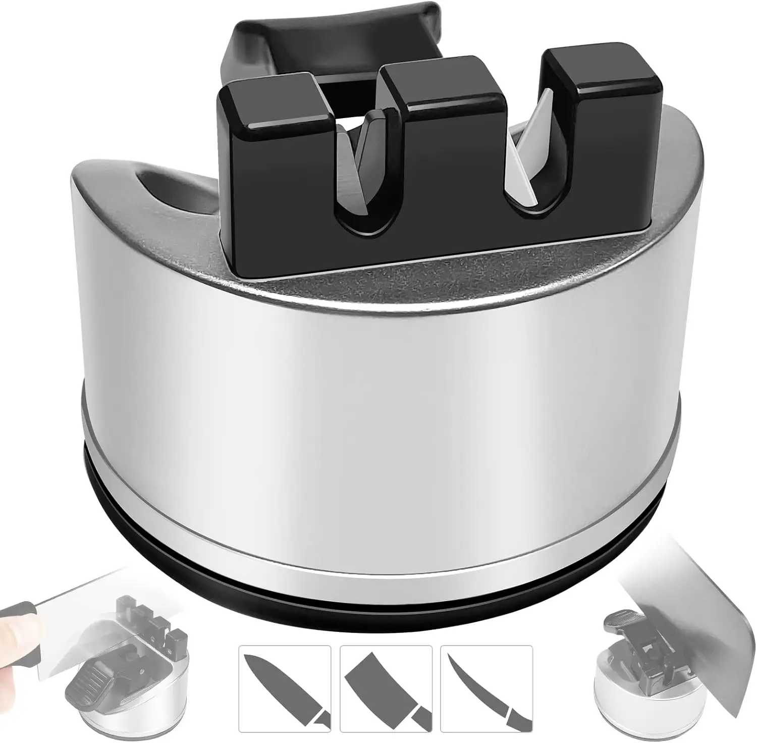 2-Segment Knife Sharpener Chef's Knife Scissors Sharpener for Straight ...