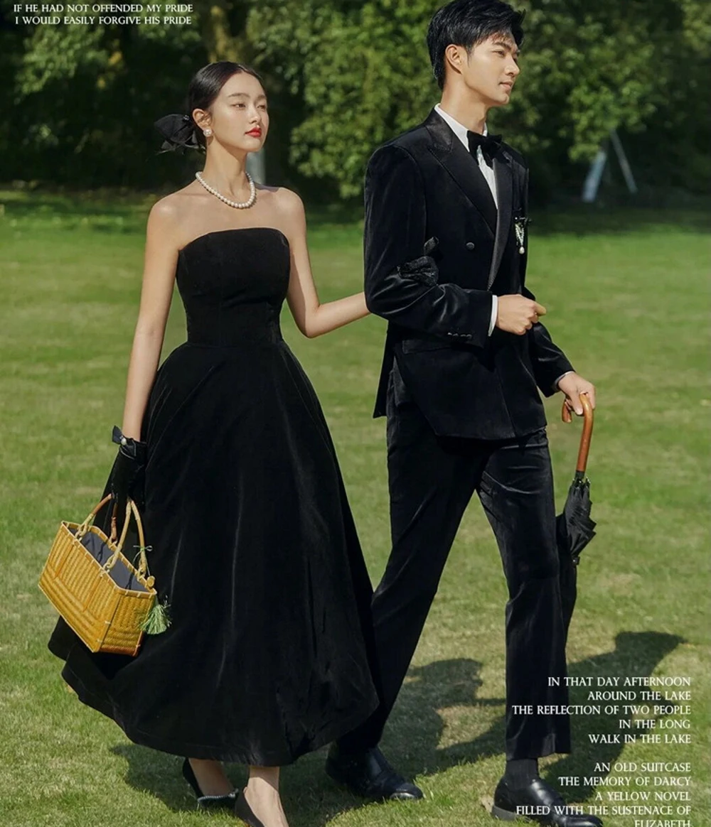 SONDR-Strapless-Sleeveless-Evening-Dress-A-Line-Black-Custom-Made ...