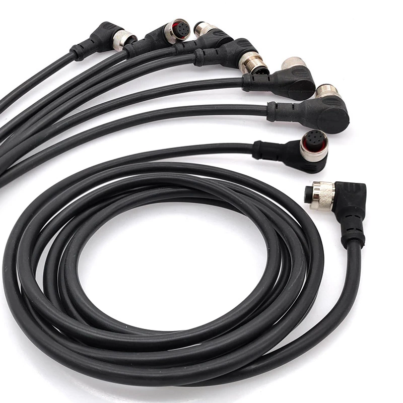 M12 Sensor Connector Cable Double Head Male Female 2m Wire Waterproof ...