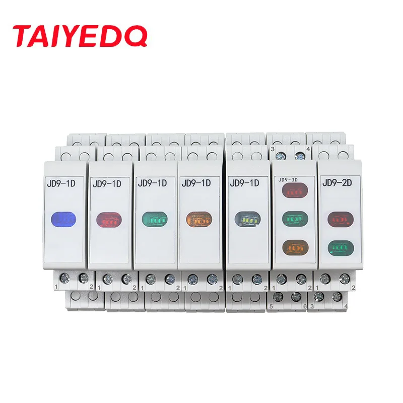Din Rail Indicator Light 230V AC/DC Modular Din Rail Lamp, 04/09/2024