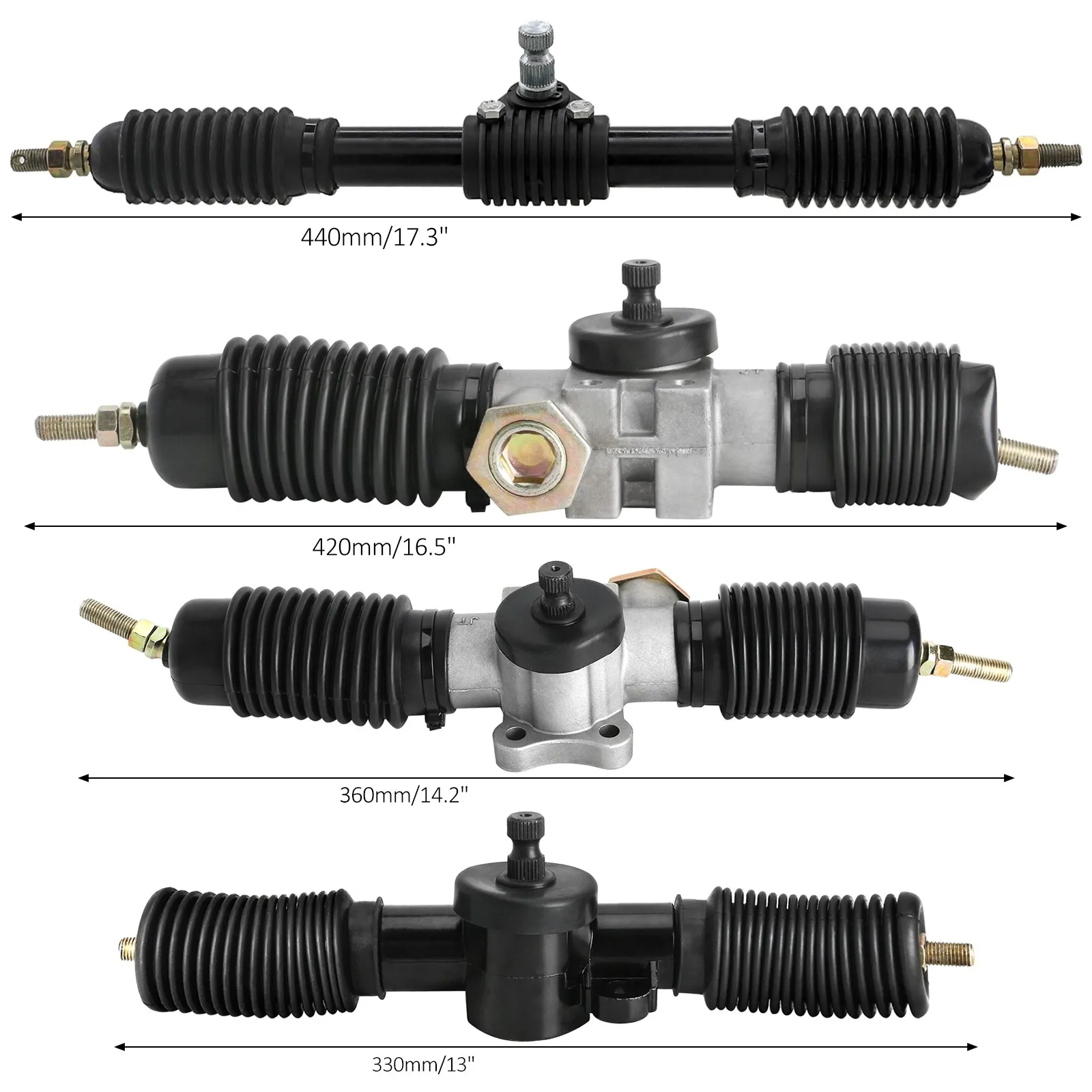 TDPRO 330/360/420/440MM Power Steering Gear Shaft Rack Pinion DIY Go ...