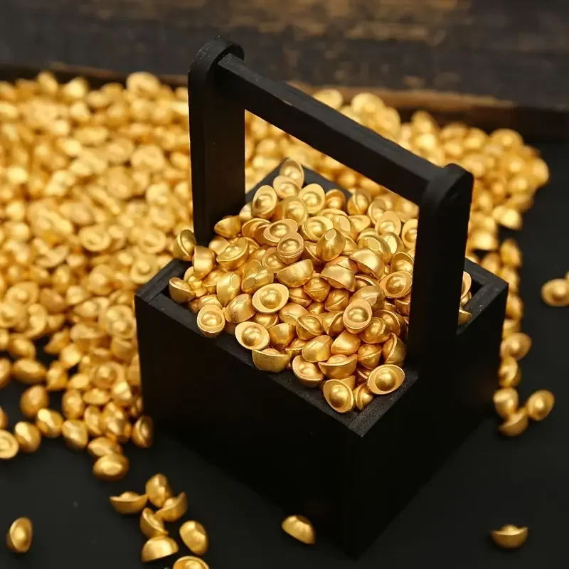 100Pcs Mini Gold Dollars Miniature Mini Gold Ingots Ornaments Home ...