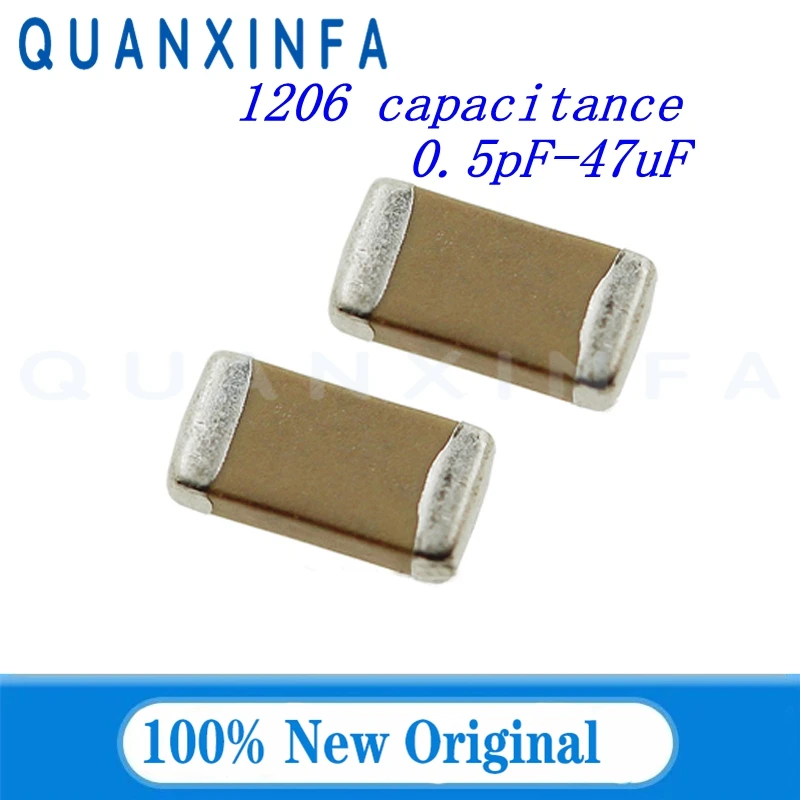 100PCS-1206-chip-ceramic-capacitors-50V-0-5pF-47UF-10pF-22pF-100pF ...