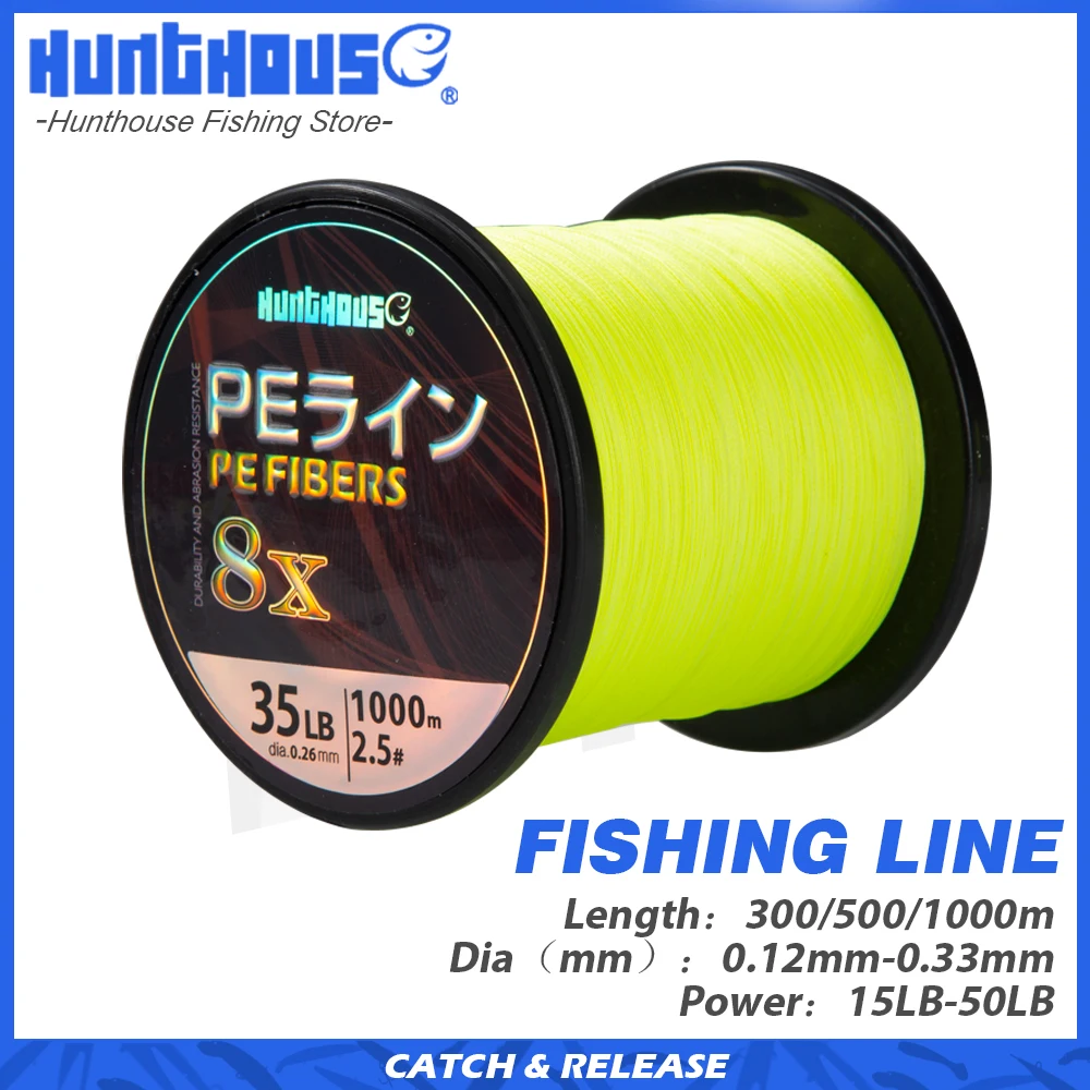Hunthous-Multifilament-Fishing-Line-Braided-8-Strands-Cores-PE-Fishing ...