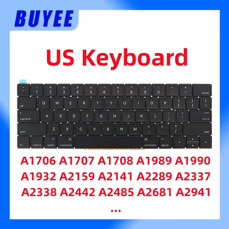 US-Keyboard-For-Macbook-A1706-A1707-A1708-A1989-A1990-A1932-A2159-A2141 ...
