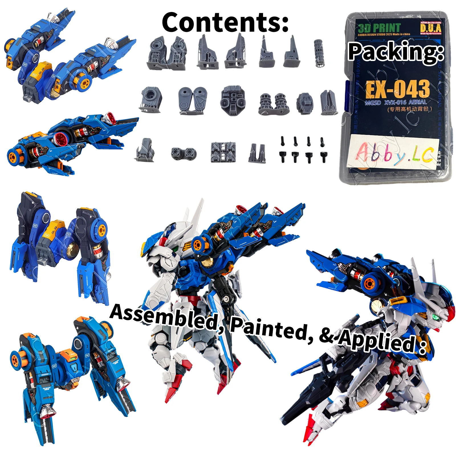 For MGSD Master Grade SD XVX-016 Aerial Anubis Mirasoul Flight Unit ...