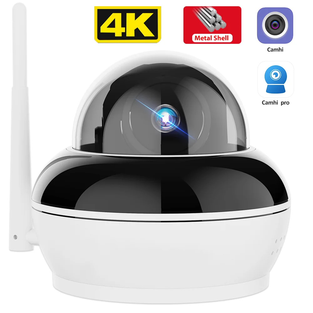 PTZ Dome Camera 4K 8MP HD WiFi IP Camera Outdoor Metal Shell Waterproof ...