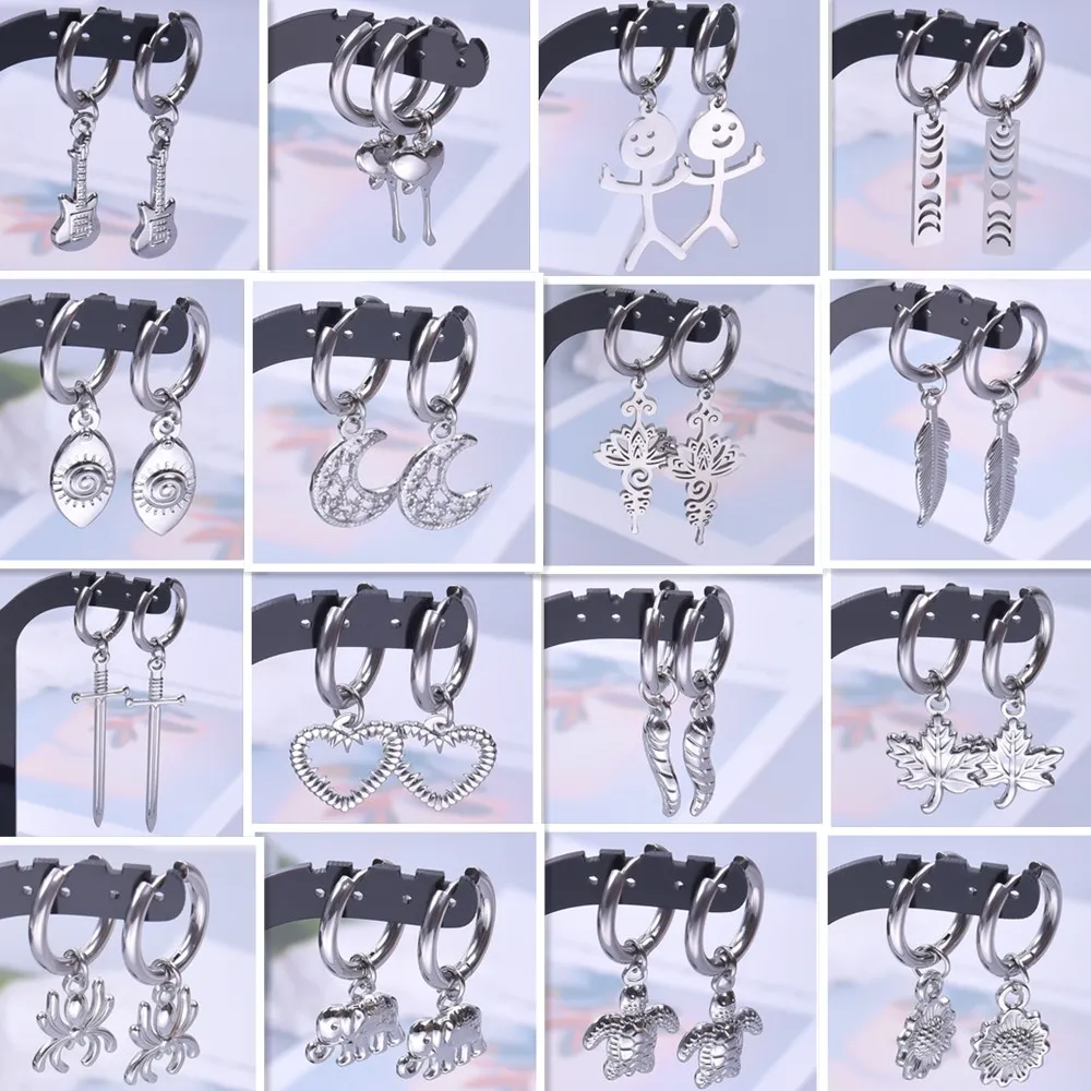 Multistyle Hoop Dangle Earrings For Women Men Accessories Electric ...
