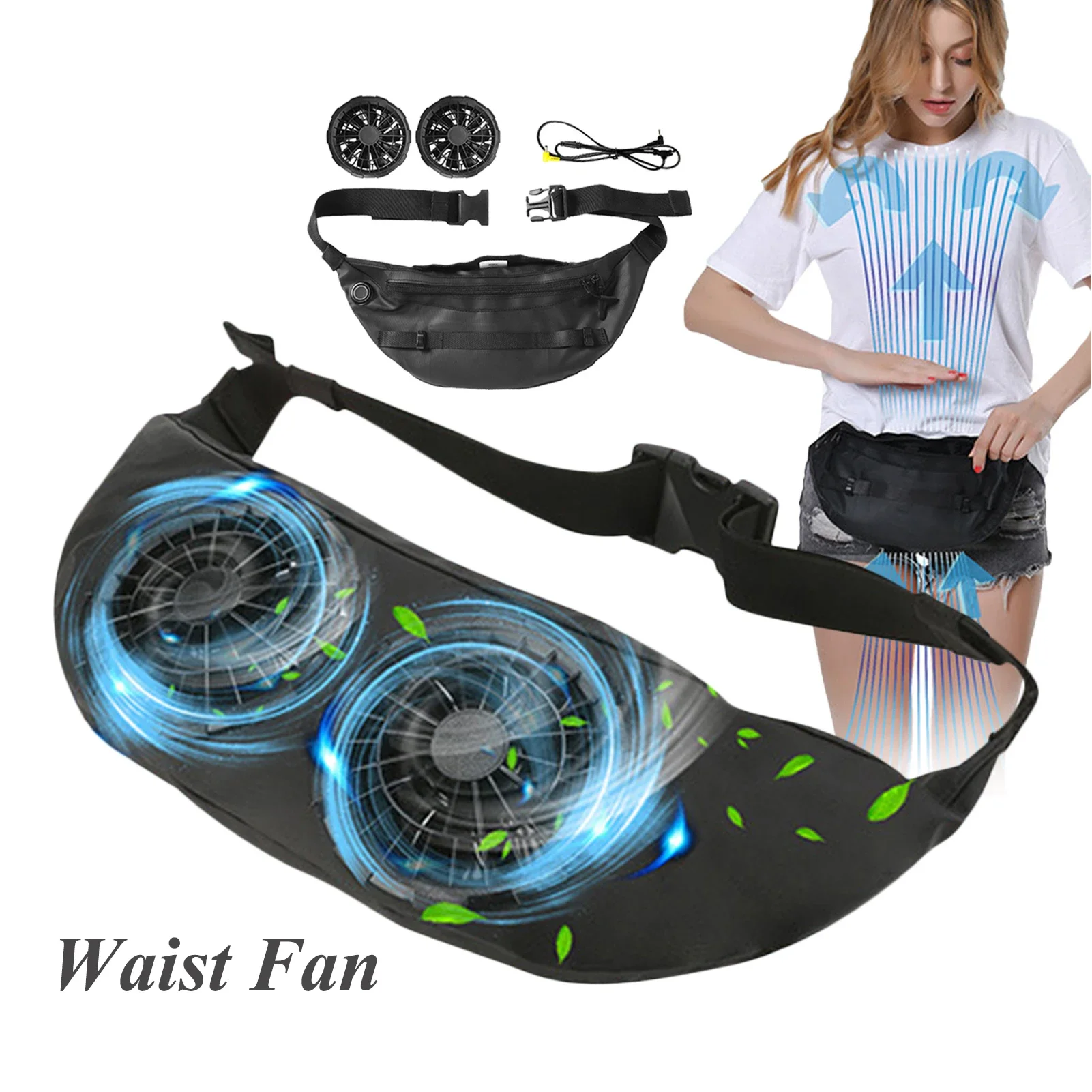 Waterproof-Fanny-Pack-With-Fans-Chest-Belt-Waist-Bag-Male-Female-Fanny ...