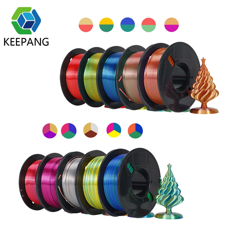 KEE-PANG-filamento-de-seda-PLA-Tricolor-para-impresora-3D-materiales-de ...