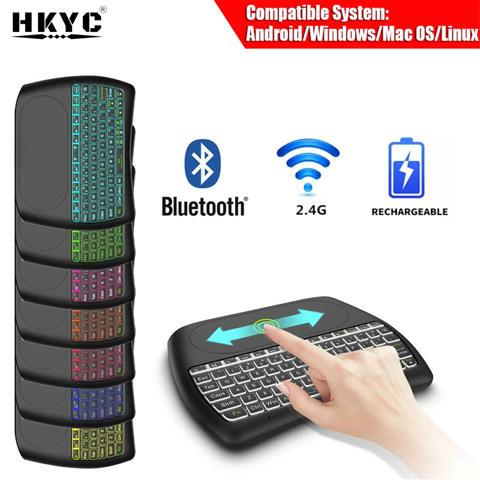 HKYC-Backlight-Bluetooth-keyboard-D8-Pro-Super-English-Russian-2-4G ...