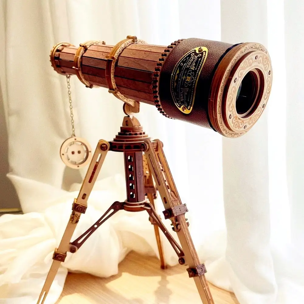 Creative-Monocular-DIY-Material-Telescope-Wooden-Patchwork-Three ...