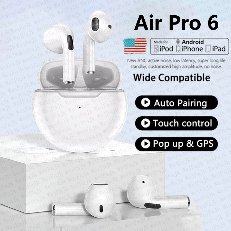 For Apple Original Air Pro 6 TWS Wireless Headphones Bluetooth ...