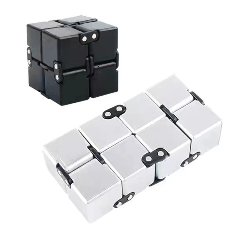 Metal-Infinite-Magic-Cube-Anti-Stress-Fidget-Toys-Easy-Play-Hand ...
