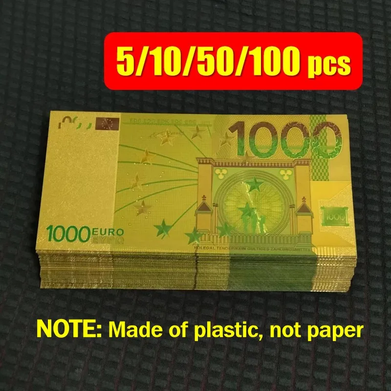 5~100pcs Plastic 1000 Euros Fake Euro Bills Fake Money European ...