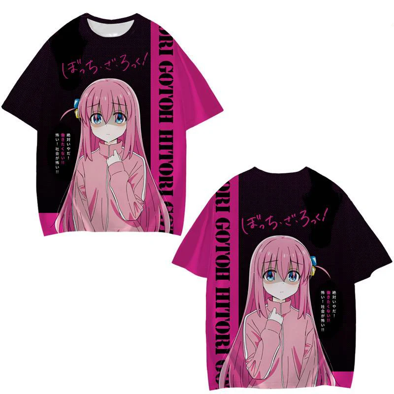 Bocchi-The-Rock-3D-Print-T-shirt-Anime-Manga-T-Shirts-Women-Man-Short ...