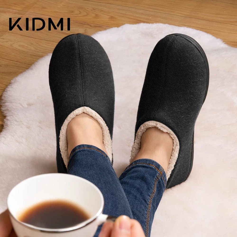 Kidmi-Winter-Indoor-Loafers-Home-Slippers-Women-Classic-Cozy-Faux-Plush ...