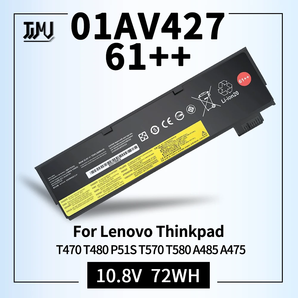01AV427 01AV423 61++ Battery Compatible for Lenovo Thinkpad T470 T480 ...