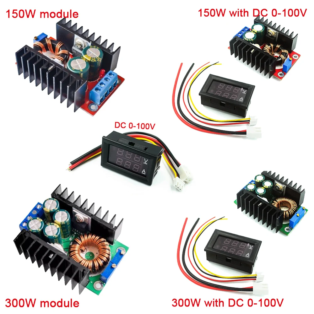 Boost Power Module DC DC 9A 300W 150W Buck Converter 5 40V to 1.2 35V ...