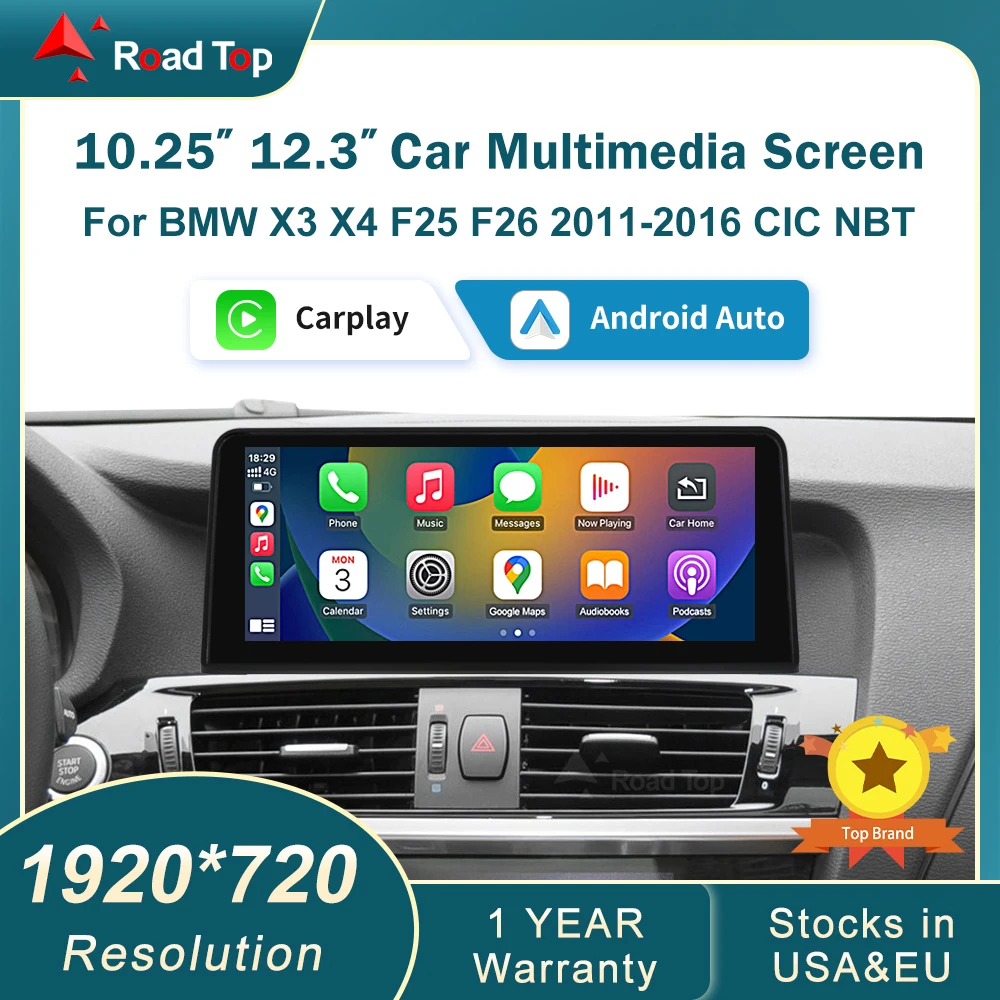 RoadTop 12.3'' Wireless Carplay Multimedia Linux Touch Screen For BMW ...