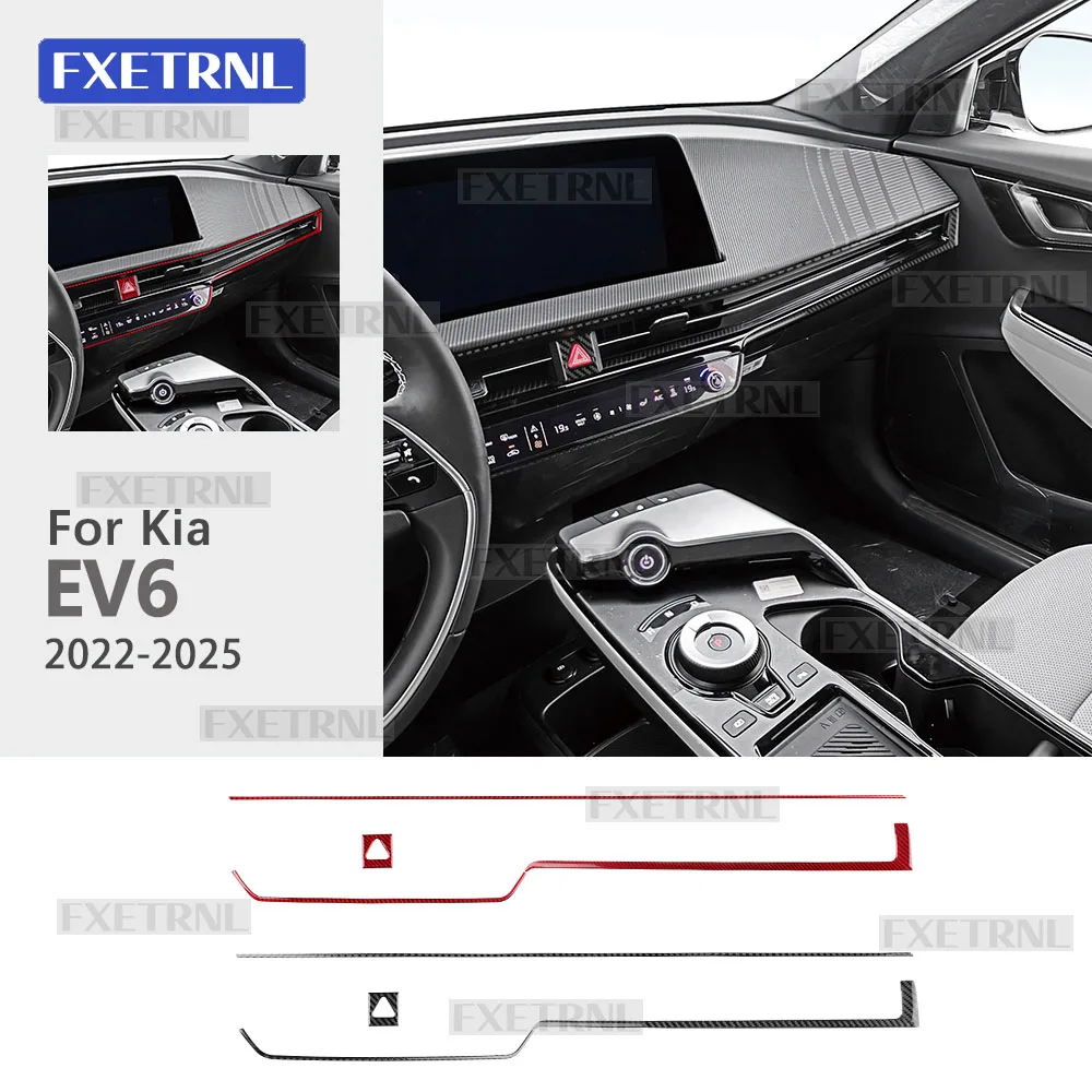 Real Soft Carbon Fiber Sticker For Kia EV6 GT EV 2022 2023 2024 2025 ...