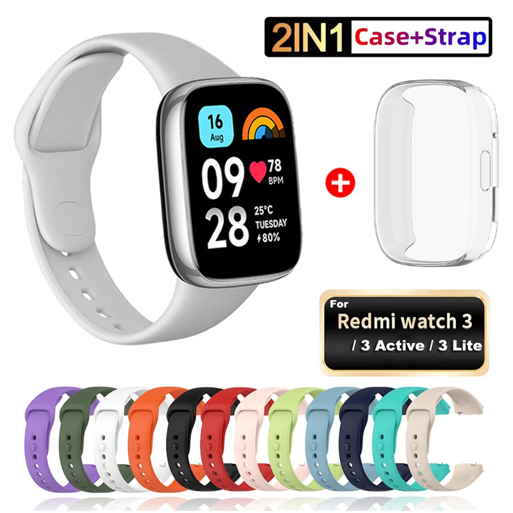 Watch-Strap-For-Xiaomi-Redmi-Watch-3-Active-Lite-Strap-Replacement-Silicone-Strap-For-Xiaomi ...
