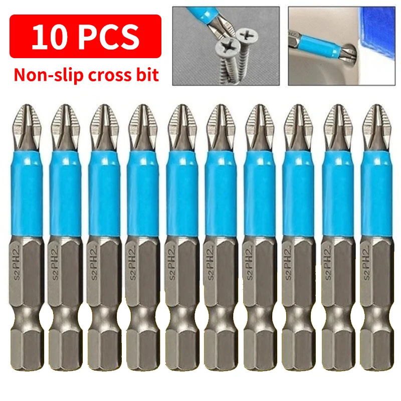 1-5-10Pcs-50mm-PH2-Cross-bit-drill-Head-Screwdriver-Bits-Hand-Tools ...