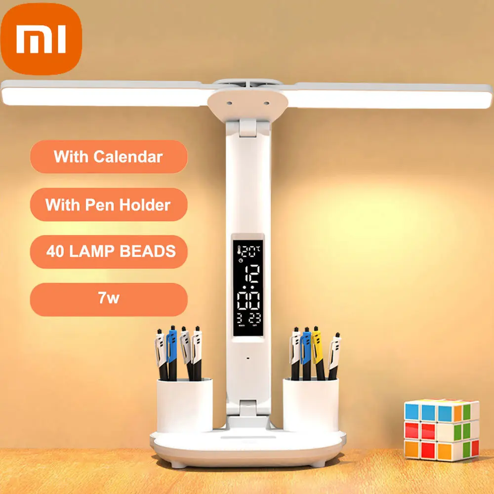 Xiaomi-LED-Desk-Lamp-Multifunction-Table-Lamp-with-Calendar-USB-Touch ...