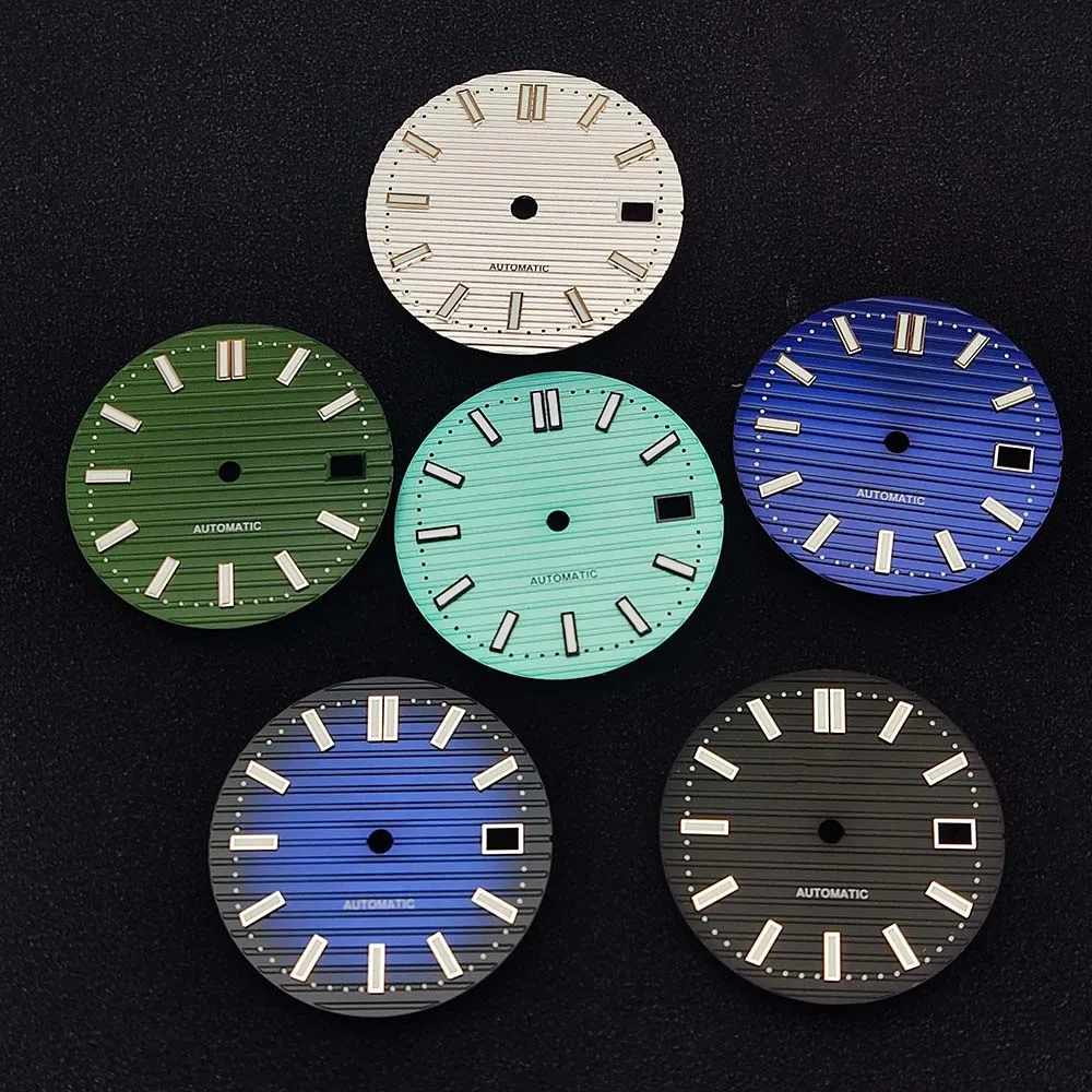 nh35-Dial-Blue-Green-Gradient-Blue-c3-Green-Luminous-Calendar-dial ...