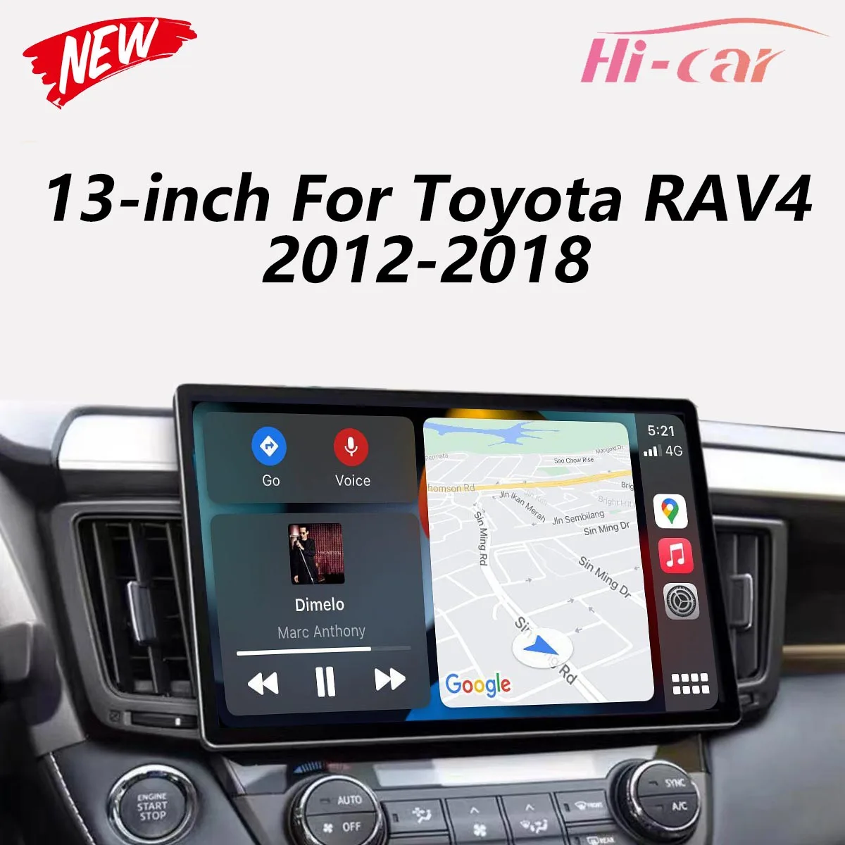 13-inch-2-Din-4GLTE-Car-Android-Radio-For-Toyota-RAV4-2012-2018-Stereo ...