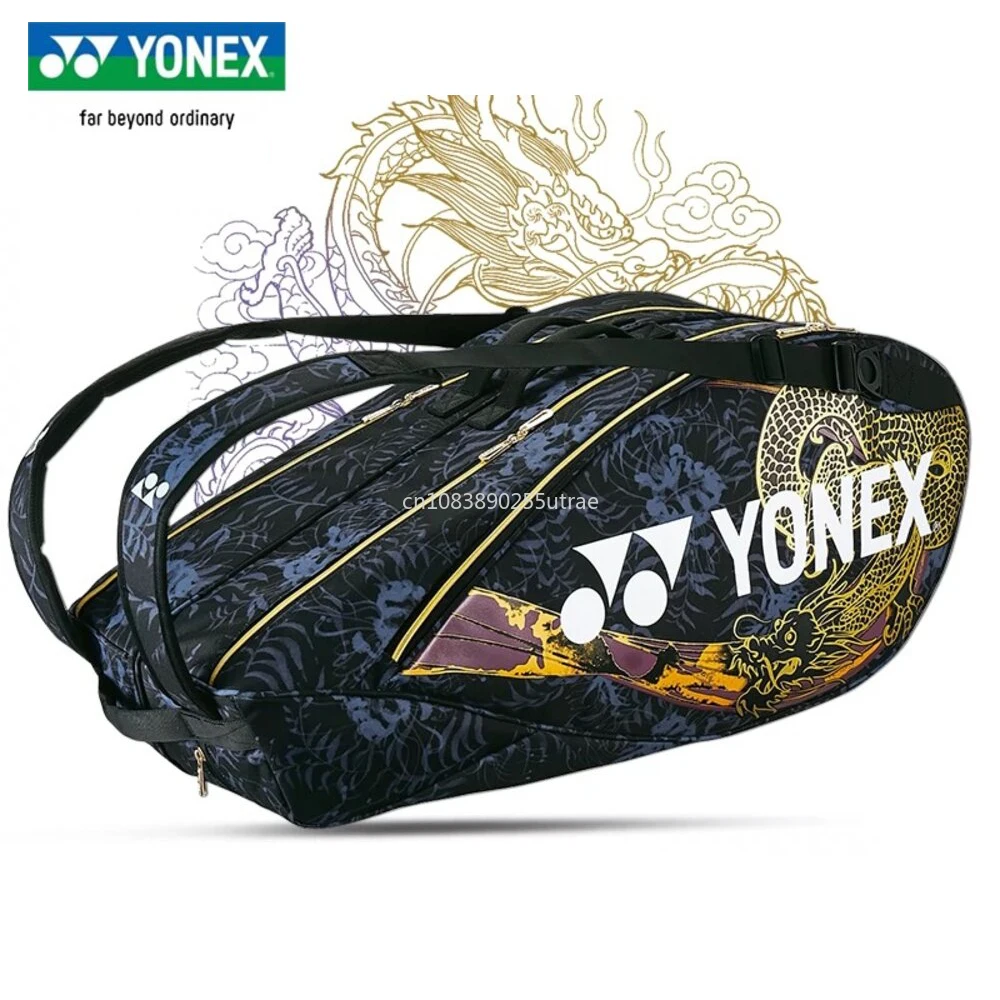 YONEX-2024-Dragon-pattern-Racket-Bag-Professional-Sports-Bag-With ...