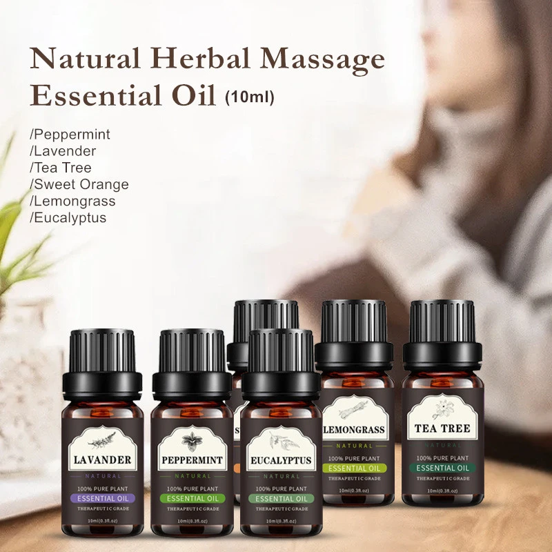 10ml-peppermint Lavender Essential Oil Natural Plant Massaging Aroma ...