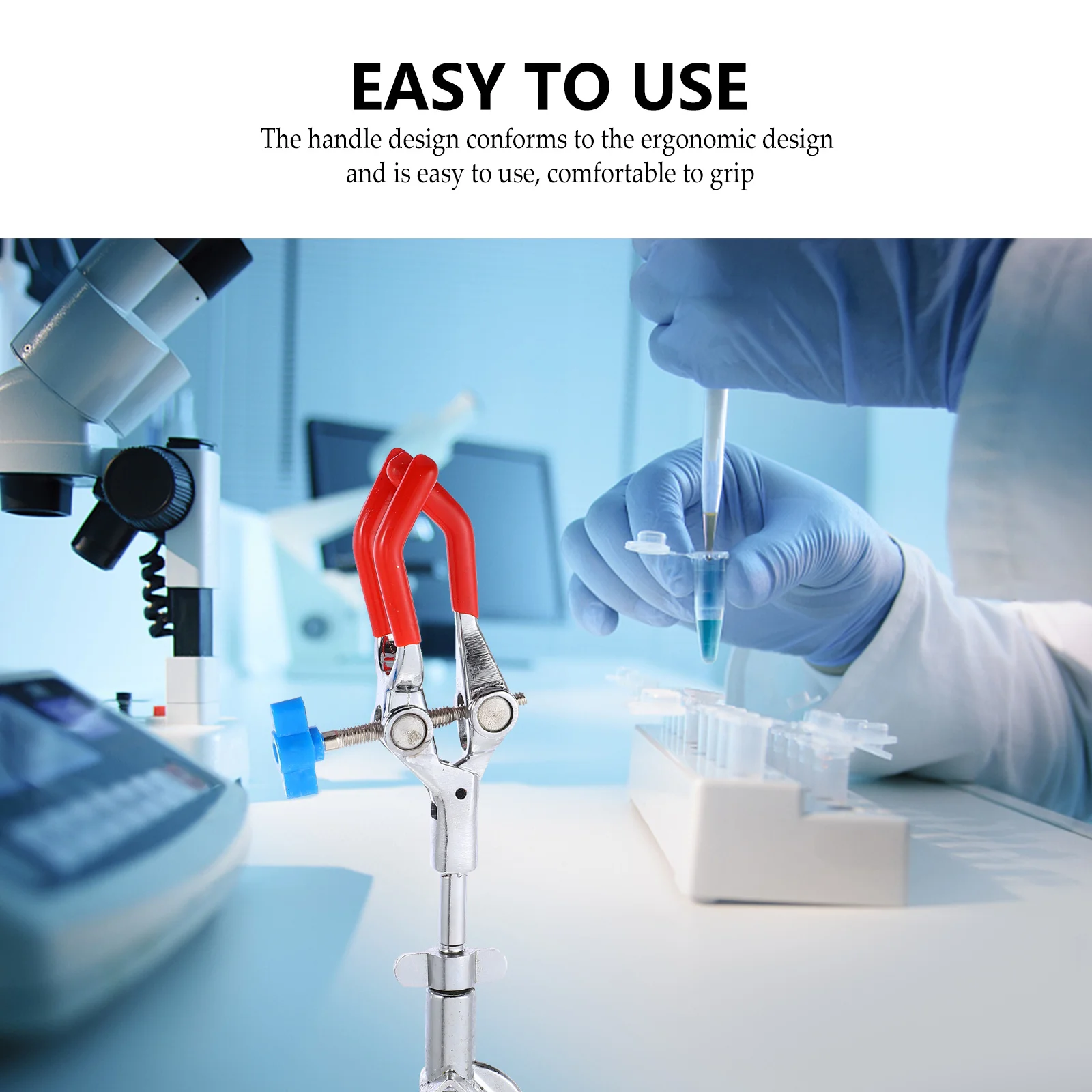 Lab Clip Laboratory 3 Finger Clamp Test Tube Jaw Flask Condenser Holder ...