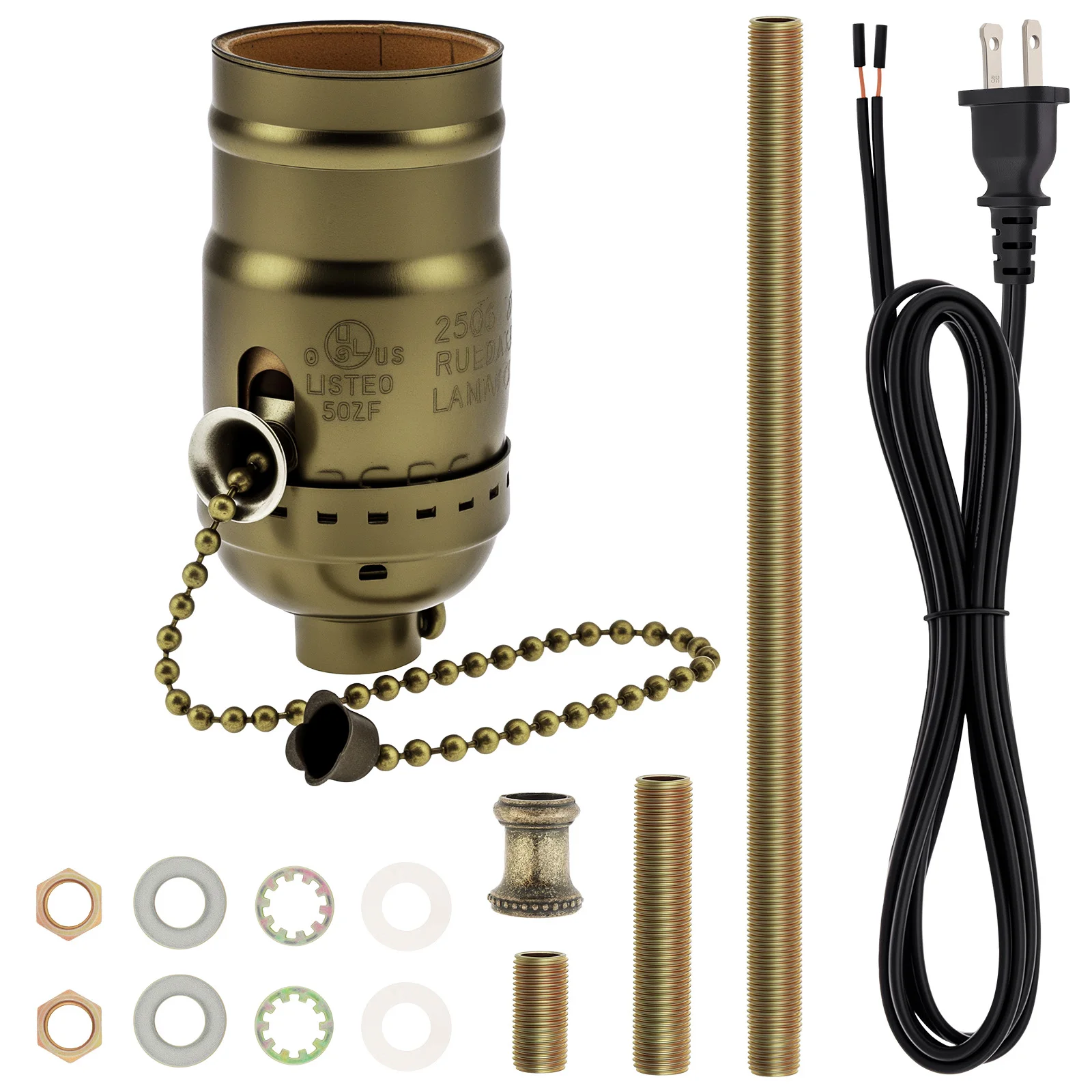 Retro Lamp Repair Socket Kit Pull Chain ON/OFF Switch Socket Table Lamp ...