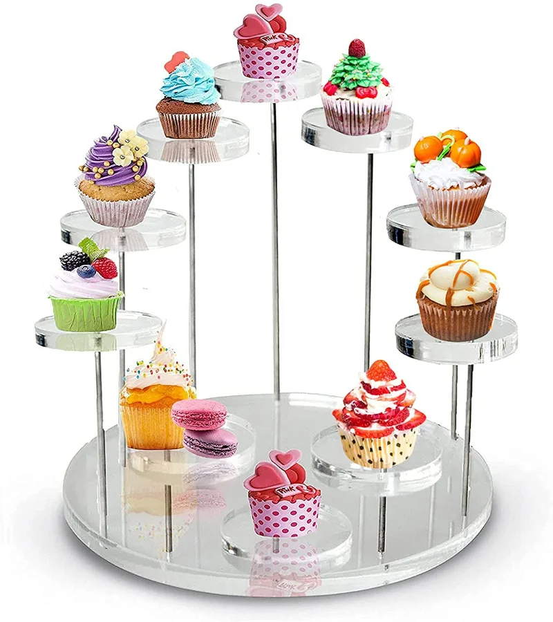 3-12-Tray-Cupcake-Stand-Acrylic-Display-Stand-for-Jewelry-Cupcake ...