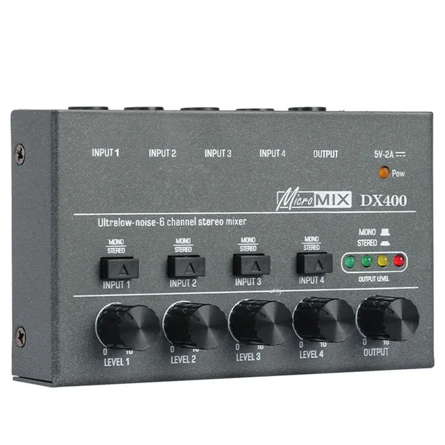 Aggiornato DX400/600/800 Ultra Low Noise 4/6/8 Channel Line Mixer Mini ...