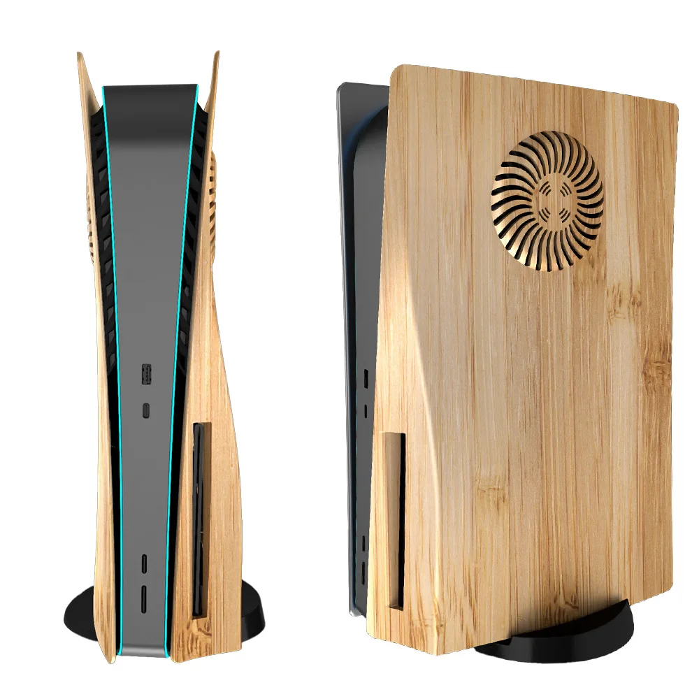 For PS5 Disc Edition Replacement Shell In Wood Grain Color ABS ...