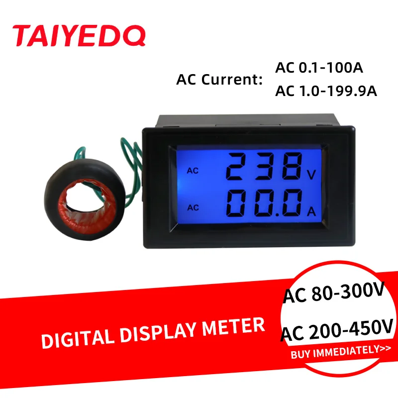 D85-2042A-Digital-AC-Voltage-Meter-80-300V-200-450V-Voltmeter-Ammeter ...